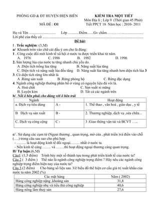 De thi dia ly 9 | DOC