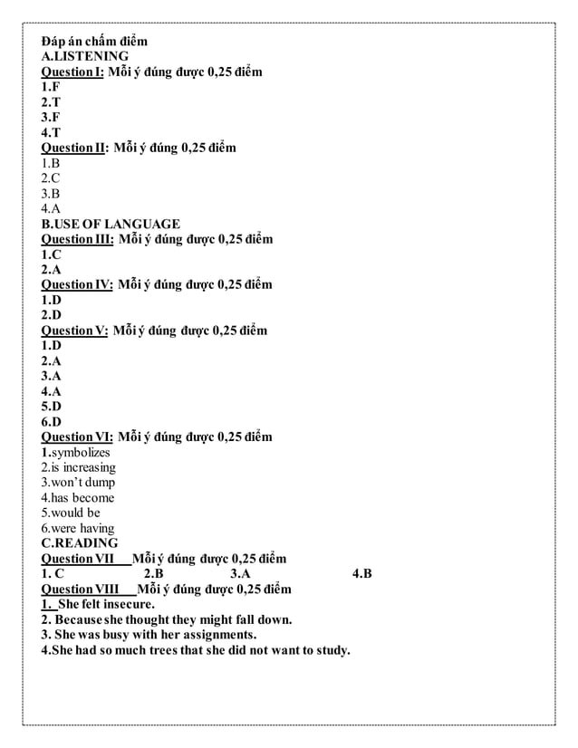 De thi giua hoc ki 2 | PDF