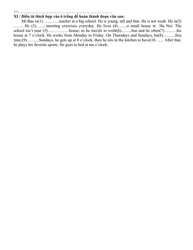 De thi hsg tieng anh 6 | PDF