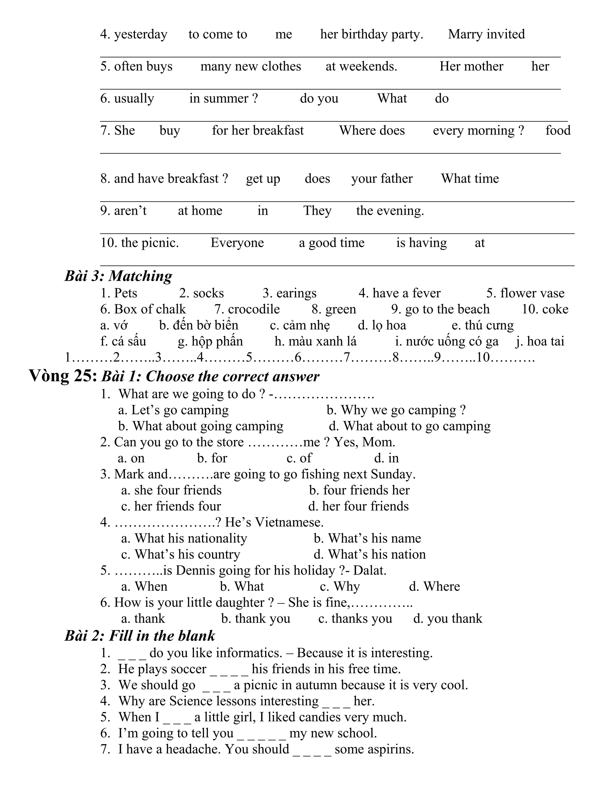De thi ioe tieng anh lop 5 vong 1 den 35 | DOC