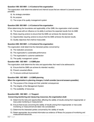 De thi iso 9001 auditor | DOCX