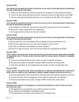 De thi iso 9001 auditor | DOCX