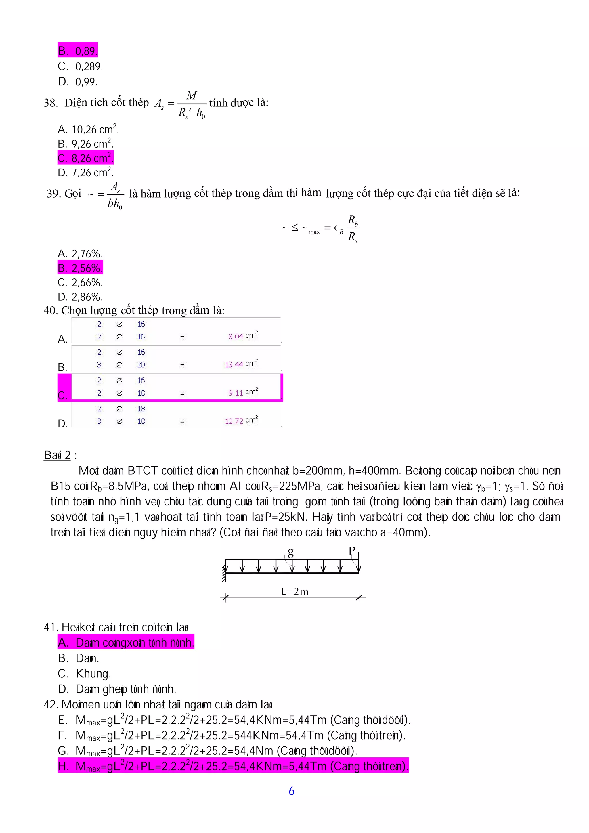 đề thi Kết cấu công trình - tham khảo | PDF