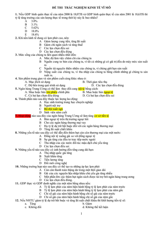 De thi kinh_te_vi_mo_co_dap_an | PDF