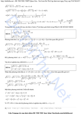 [De thithu.net]kythuatxulyphuongtrinhhephuongtrinhvoty | PDF