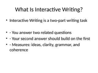 Duolingo English Test Interactive Writing Guidelines | PPTX