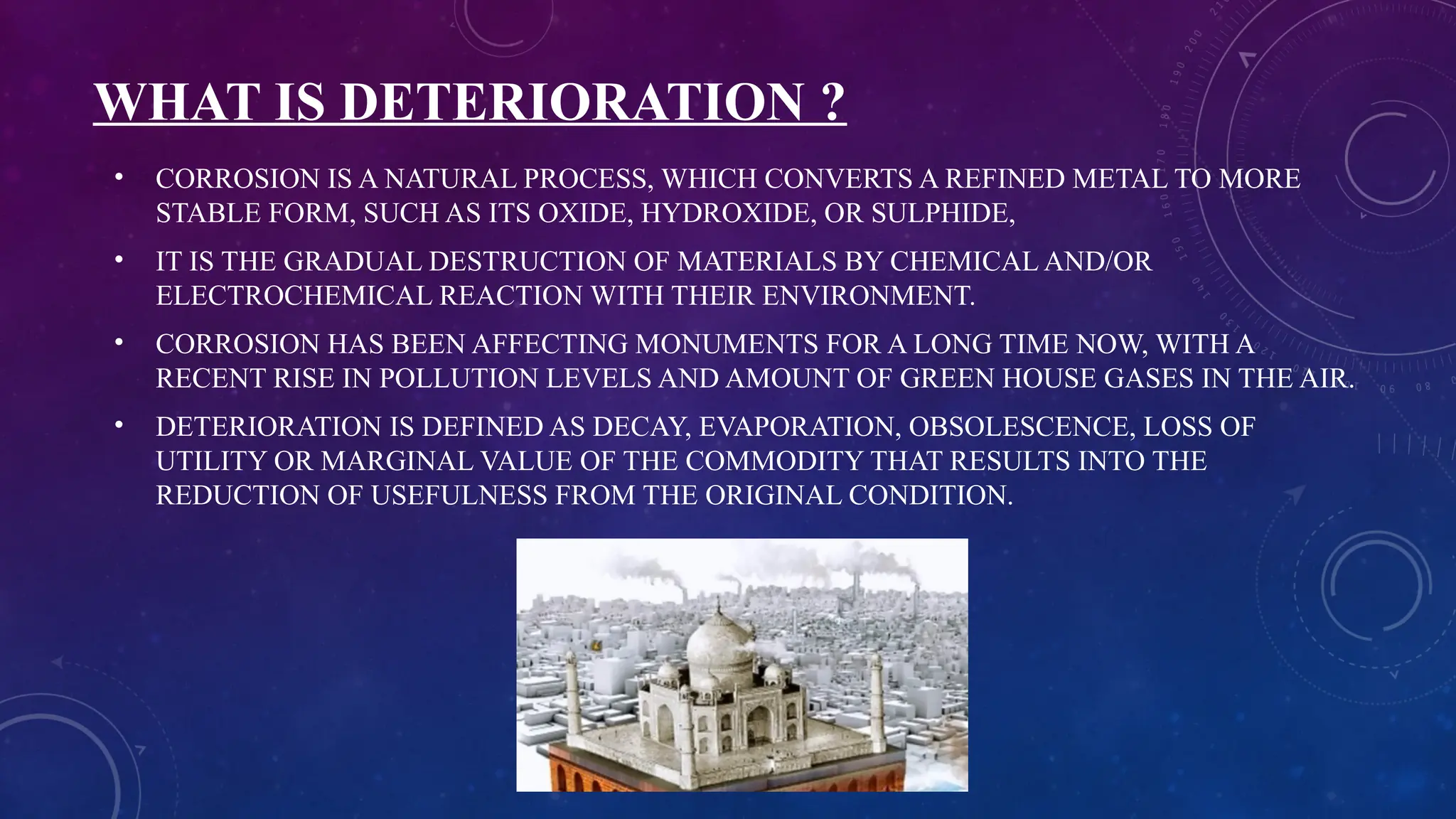 Detoration of tajmahal Shows how the Taj Mahal Colours changes because ...