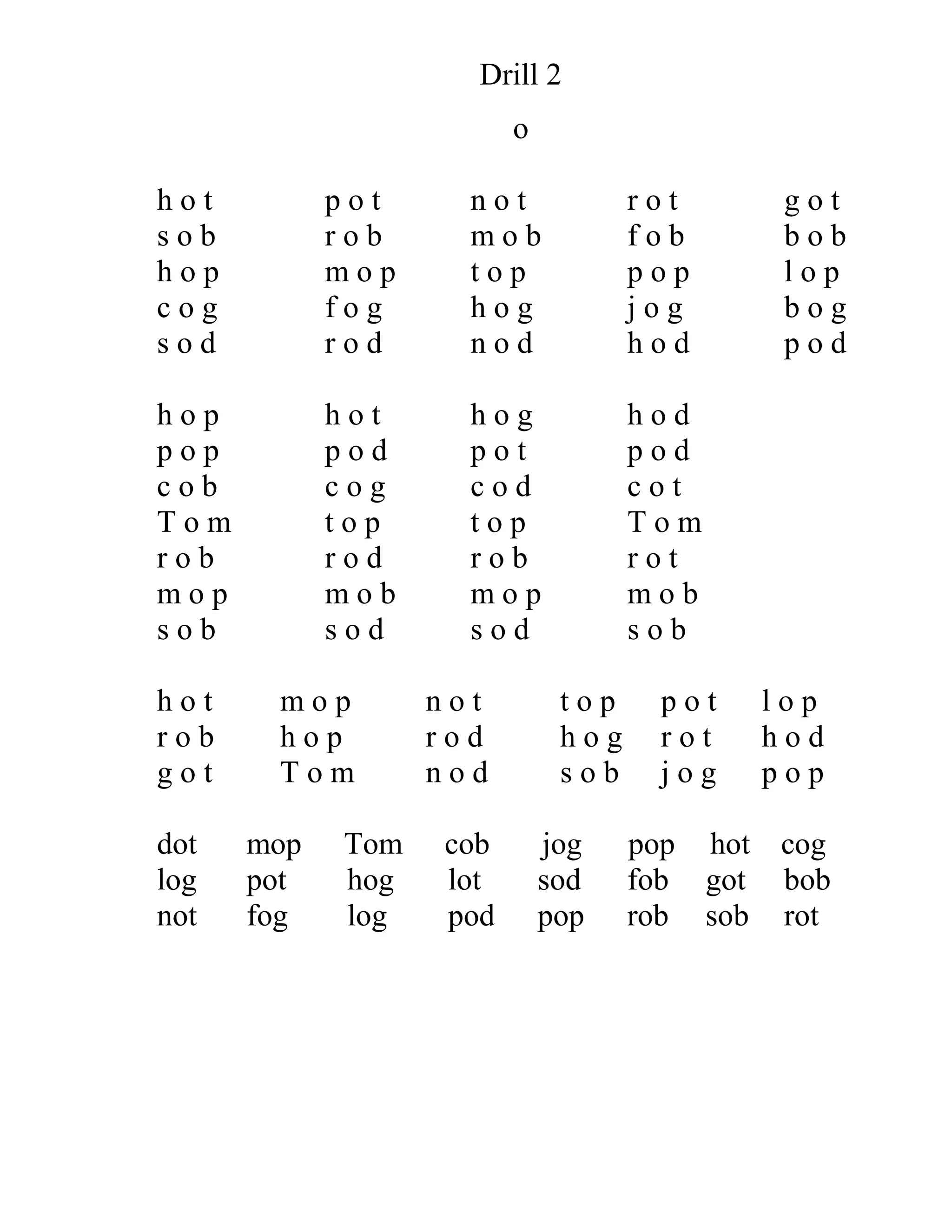 Detosil reading drills | PDF