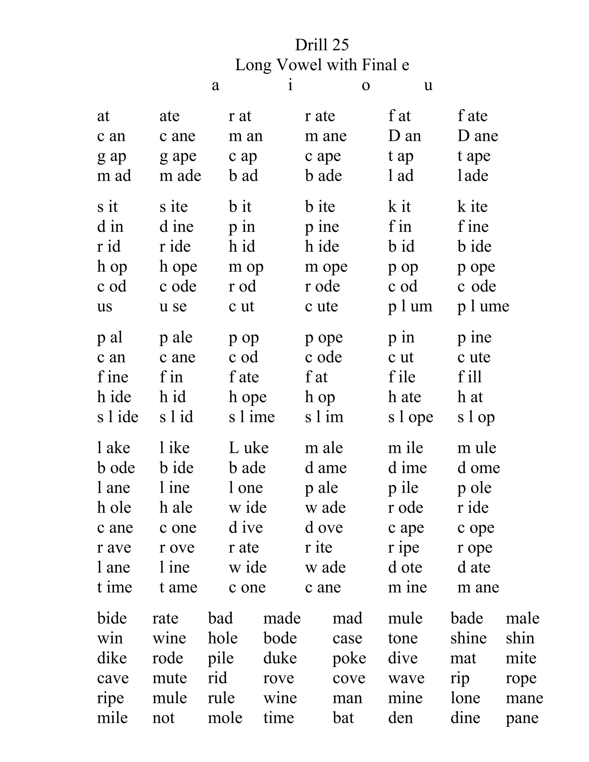 Detosil reading drills | PDF