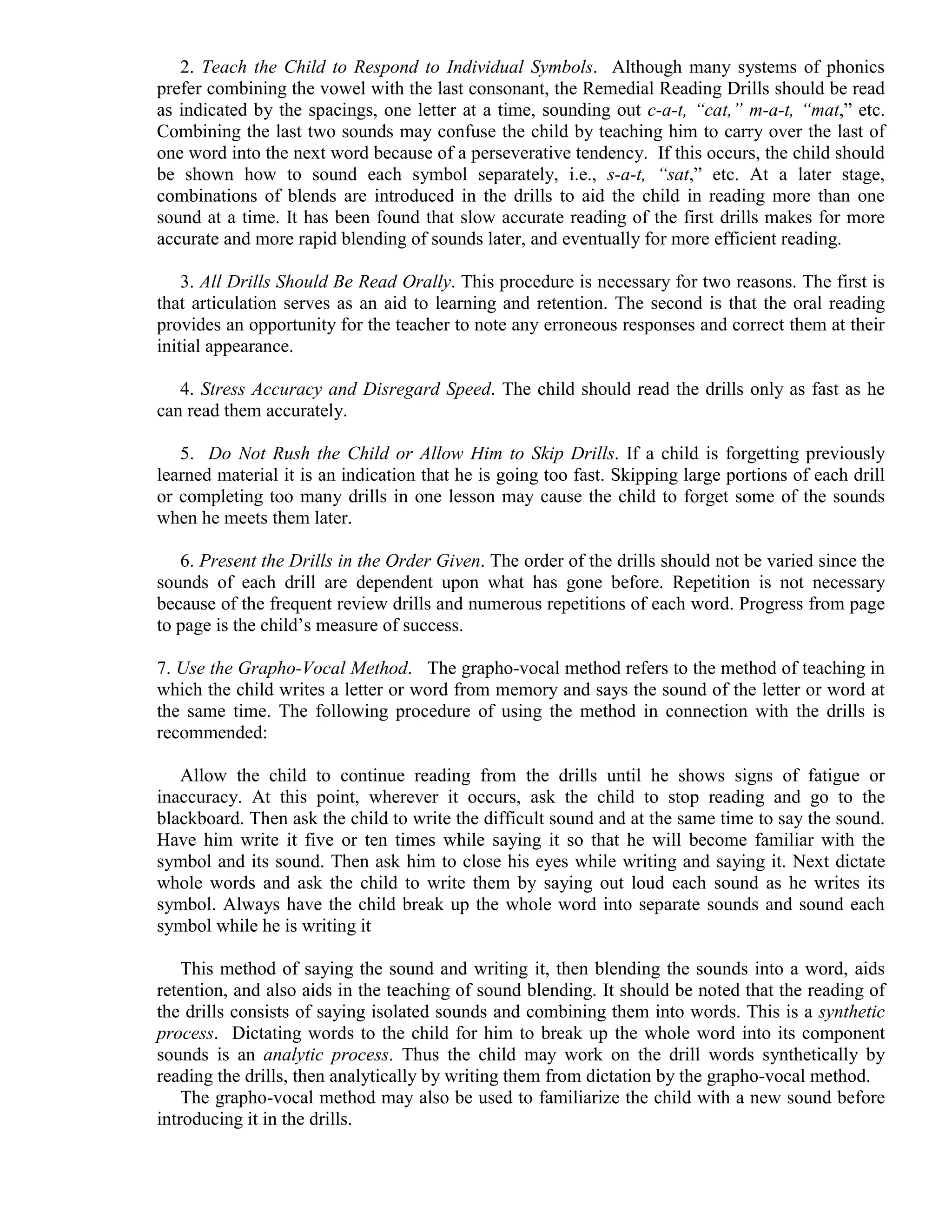 Detosil reading drills | PDF