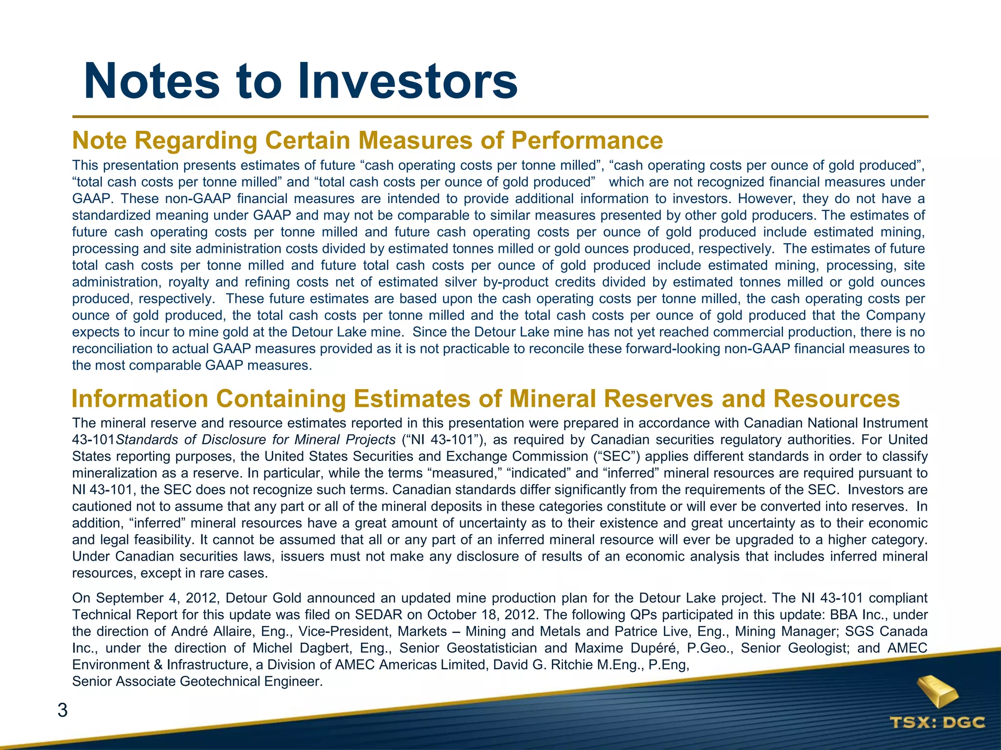 Detour Gold Corporate Presentation | PDF