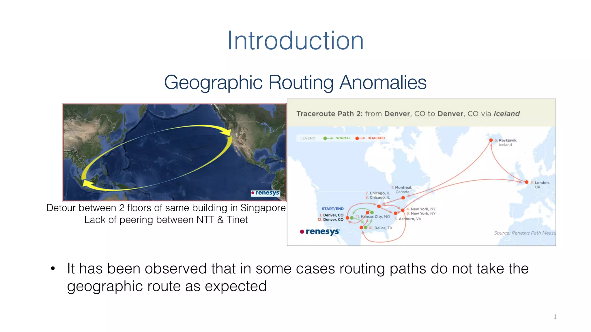 Towards characterizing international routing detours | PPT