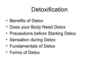 Detoxification | PPT | Free Download