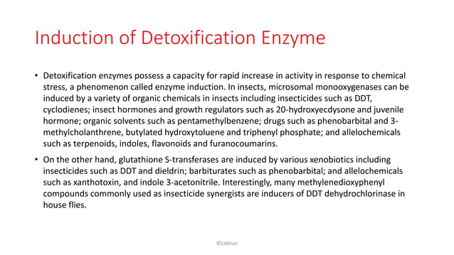 Detoxification mechanisms in Insects | PPTX