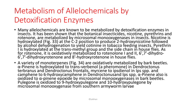 Detoxification mechanisms in Insects | PPTX