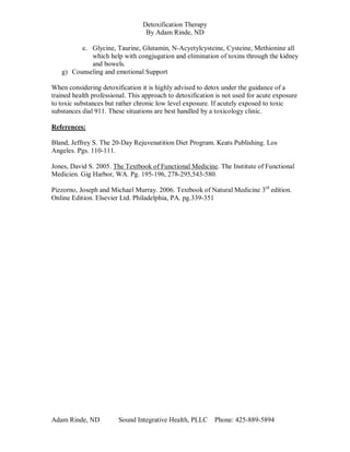 Detoxification Therapy Explained | PDF