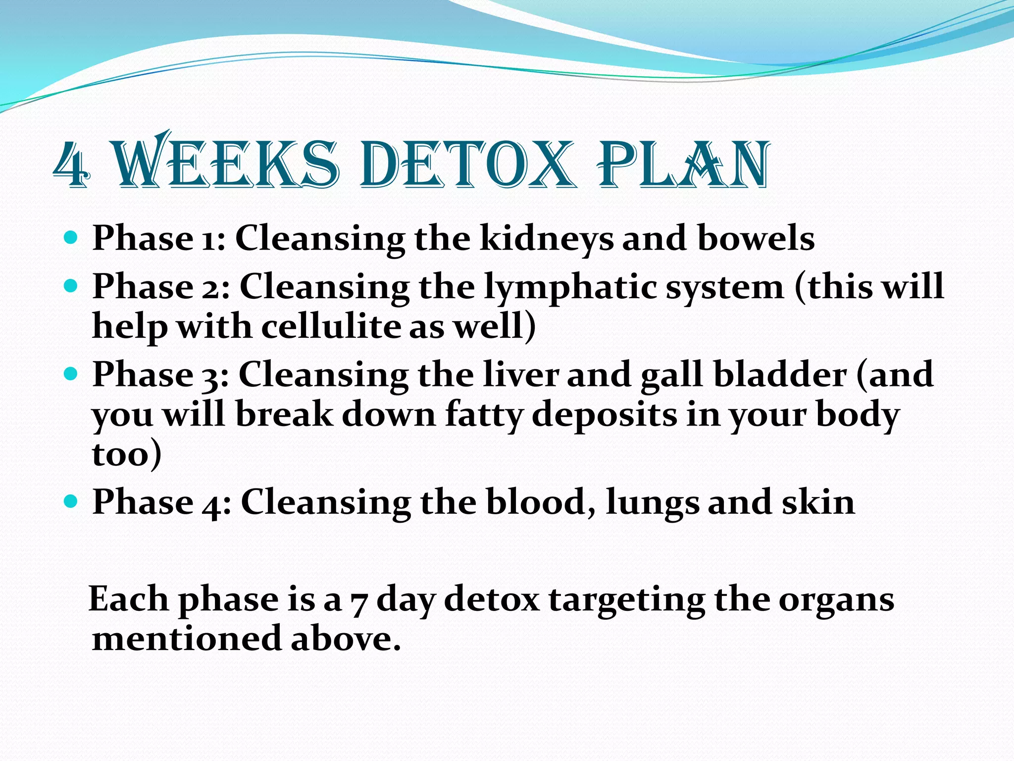 Detox menu. | PPT