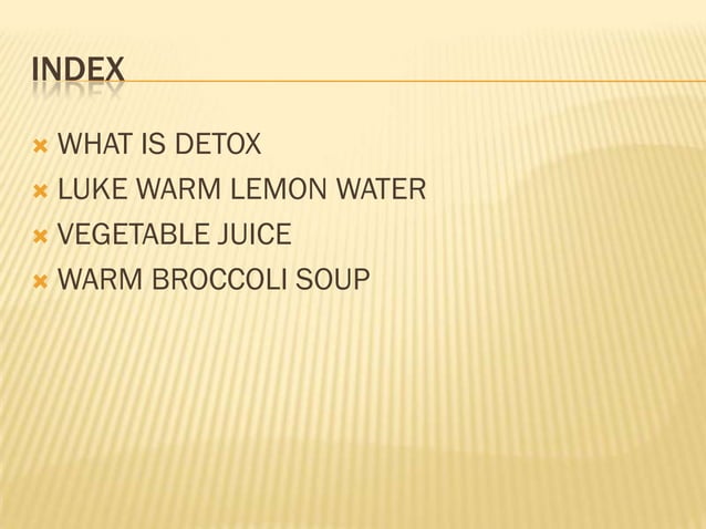 Detox menu | PPTX