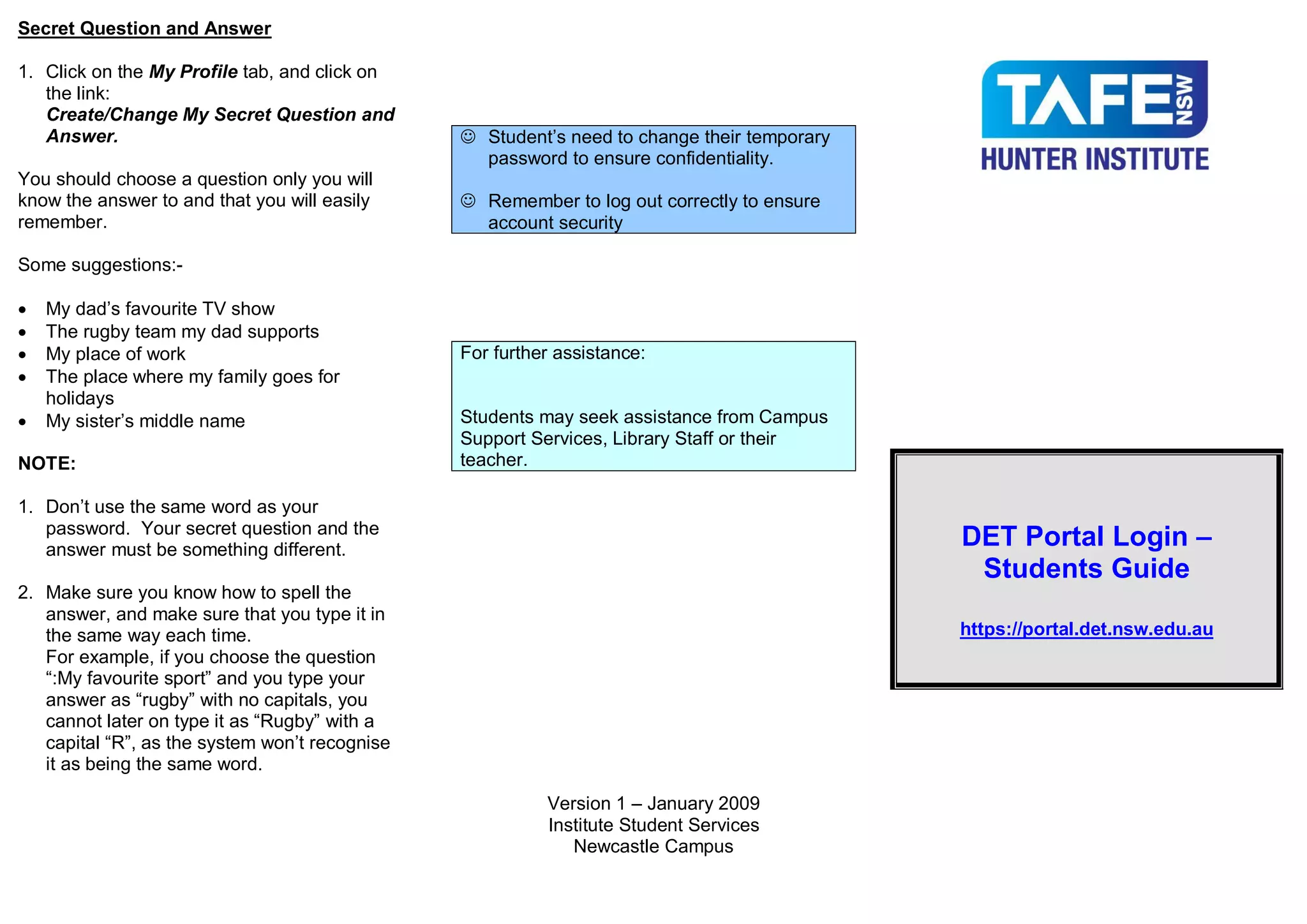 Det portal login_student_guide | PPT