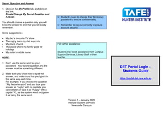 Det portal login_student_guide | PDF | Technology & Computing