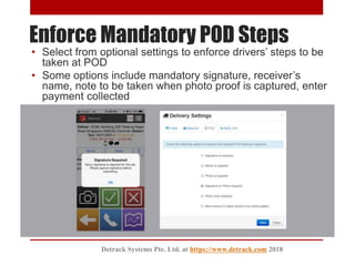 Vehicle Tracking & Proof Of Delivery (POD) Solution By Detrack | PPTX