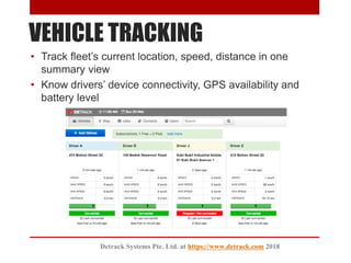 Vehicle Tracking & Proof Of Delivery (POD) Solution By Detrack | PPTX