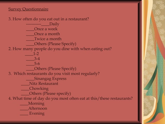 Detraeh corporation price quotation and survey questionnaire matrix | PPT