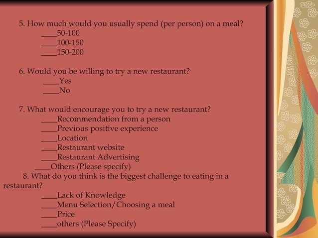 Detraeh corporation price quotation and survey questionnaire matrix | PPT