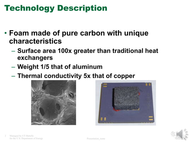 High Thermal Conductivity Graphite Foam for Electronics by Alex DeTrana ...