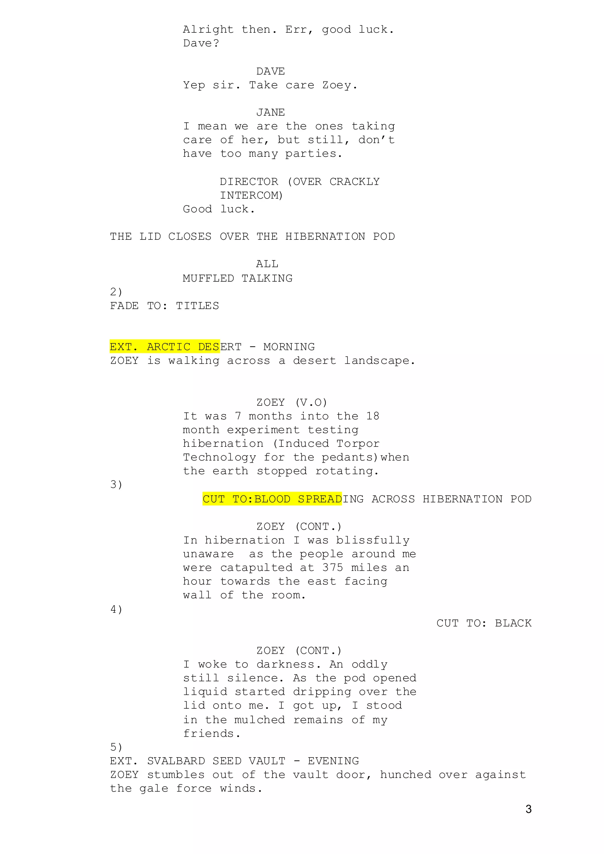 Detritus script third draft (shooting script) | PDF