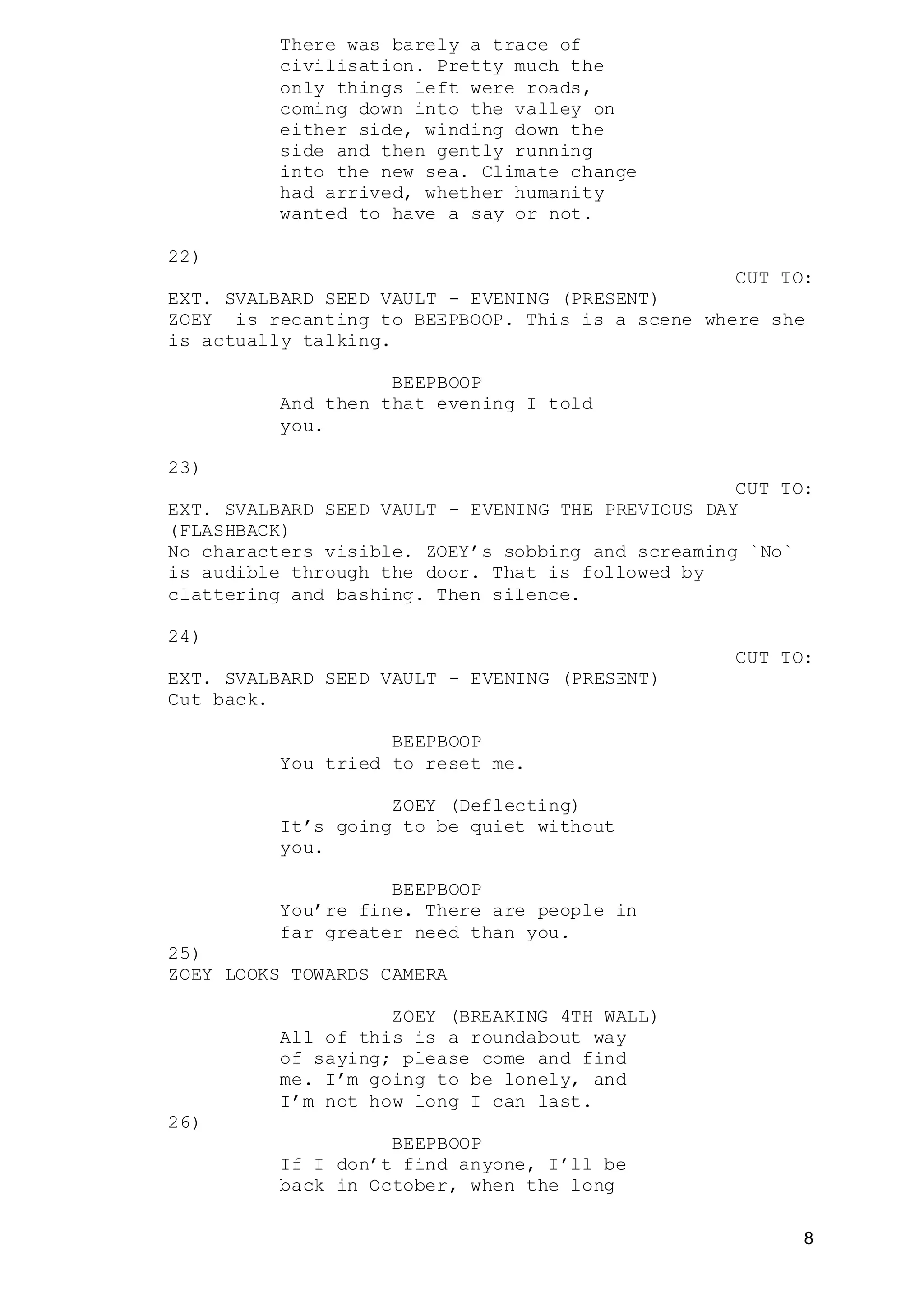 Detritus script third draft (shooting script) | PDF