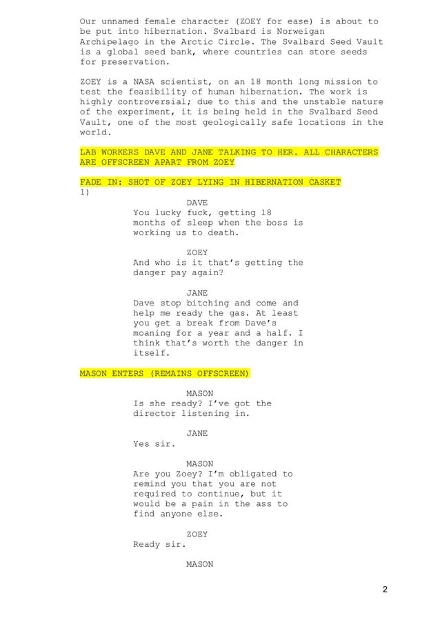 Detritus script third draft (shooting script) | PDF