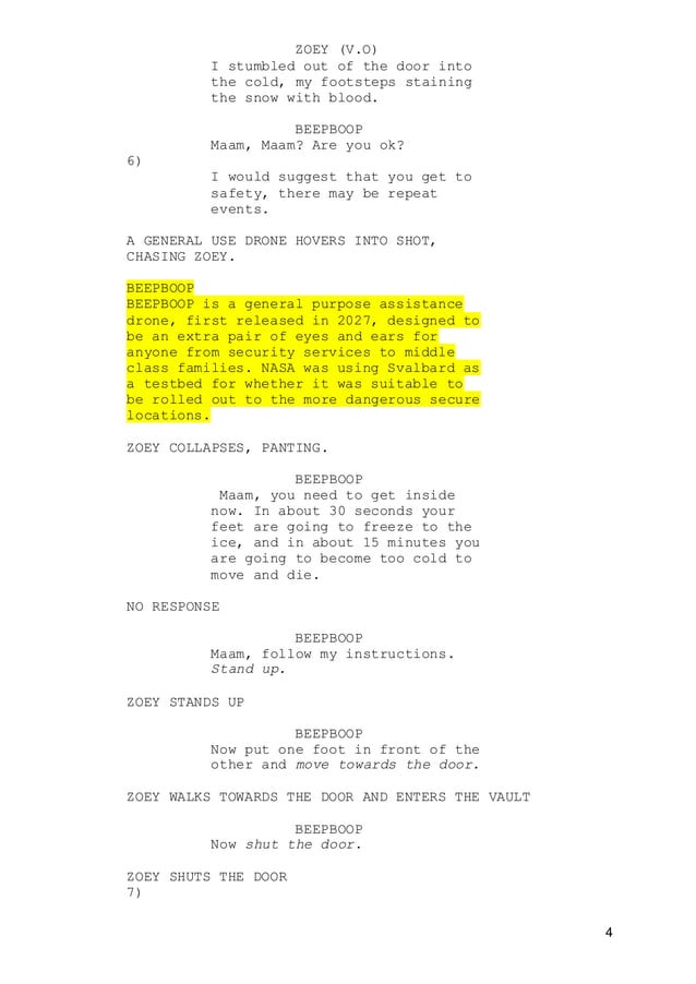 Detritus script third draft (shooting script) | PDF
