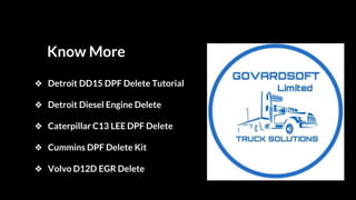 Detroit DD15 DPF Delete Tutorial | PPTX