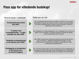 Hva kundeopplevelse er, egentlig. | PPT