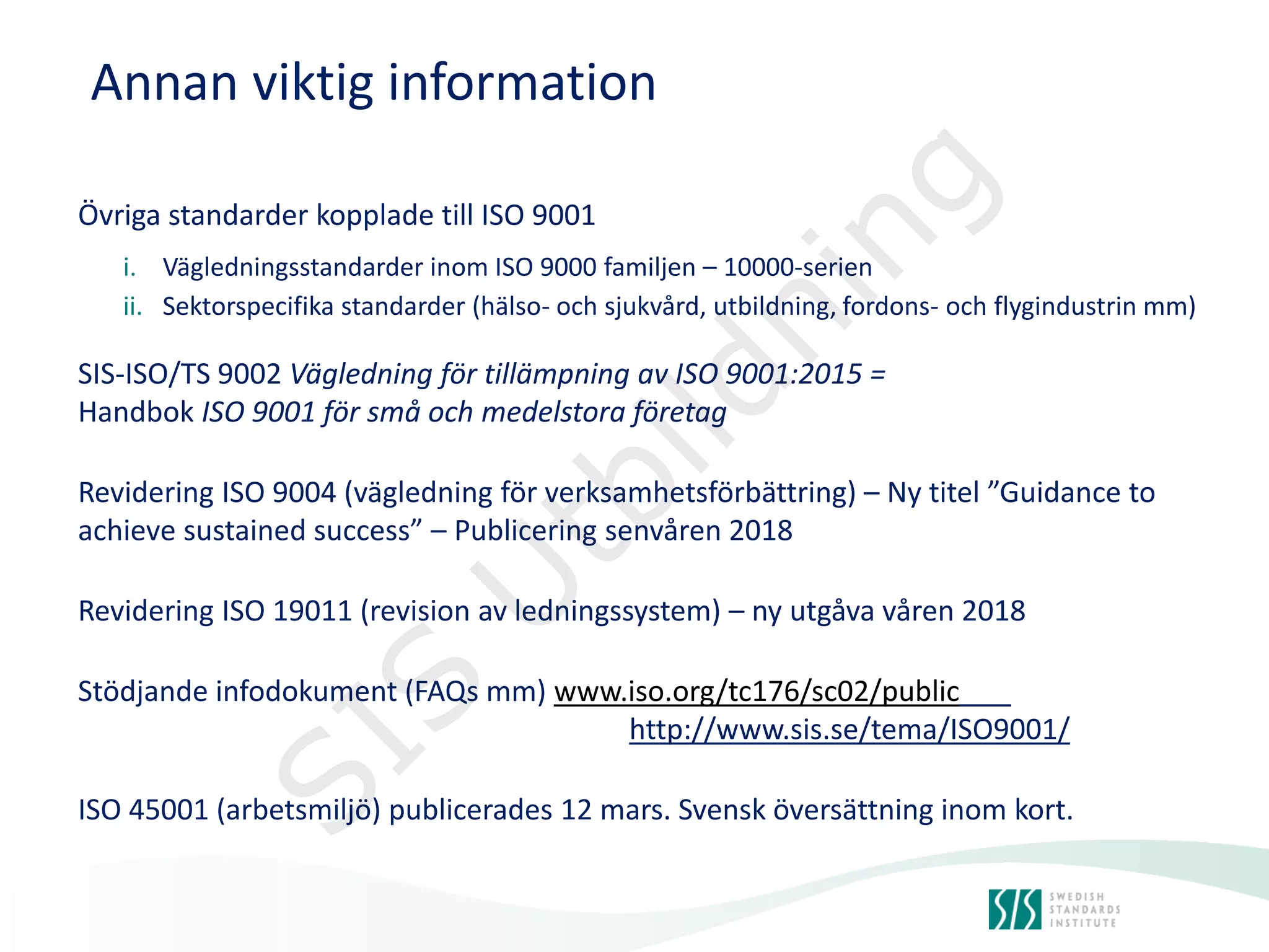 Det viktigaste i nya iso 9001 tina bohlin | PDF