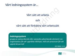 Det viktigaste i nya iso 9001 tina bohlin | PDF