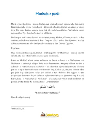 Detyra e muslimanit karshi gabimeve të vëllezërve të tij | PDF