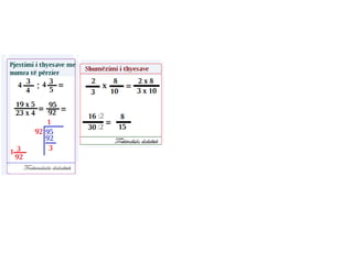 Detyra me metoden e zgjidhjes se thyesave,numrave decimal | PPTX