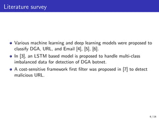 Deep Learning based Frameworks for Handling Imbalance in DGA, Email, and URL Data Analysis | PPT