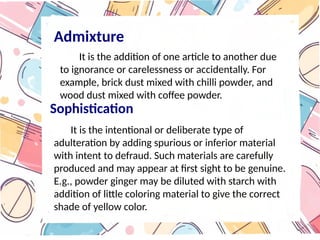 drug adulteration - types with examples. | PPTX