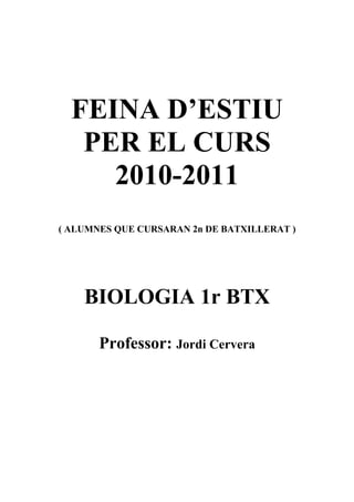 Deures biologia1rbtx estiu | PDF