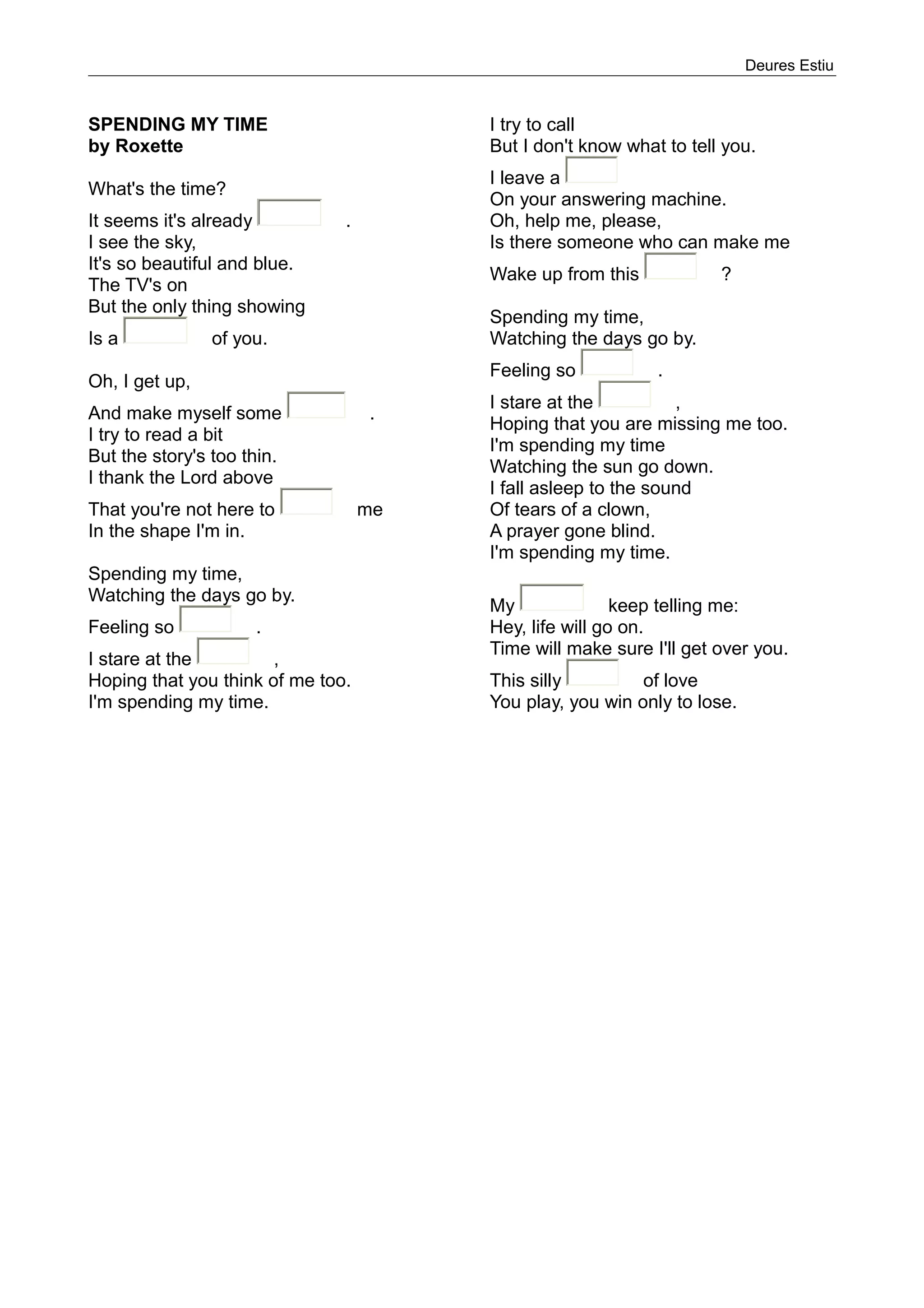 Deures estiu 1 | PDF