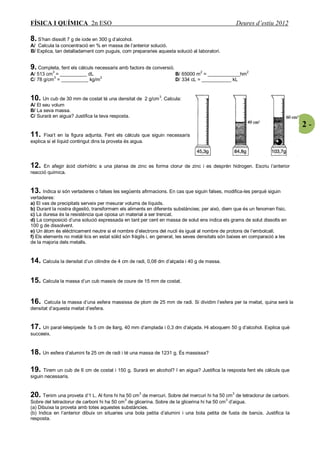 Deures estiu f q - 2012-2n eso | PDF