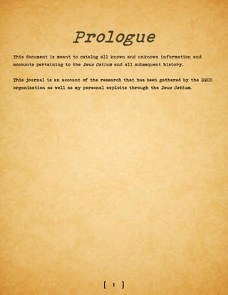 Narrative Design Pitch Bible Sample | PDF