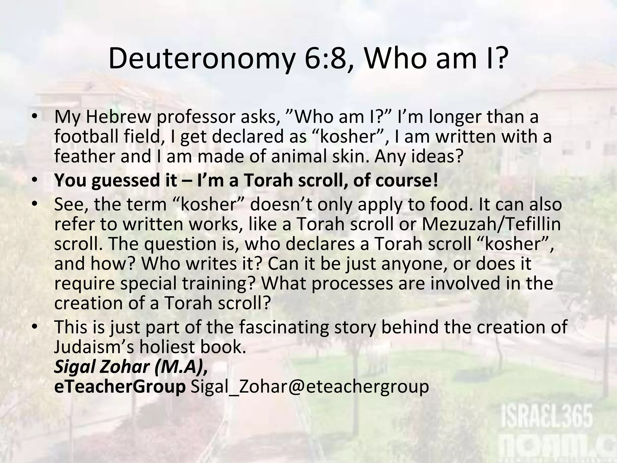 Deuteronomy 6, One God, echad vs. yachid, One Christ, phylacteries ...