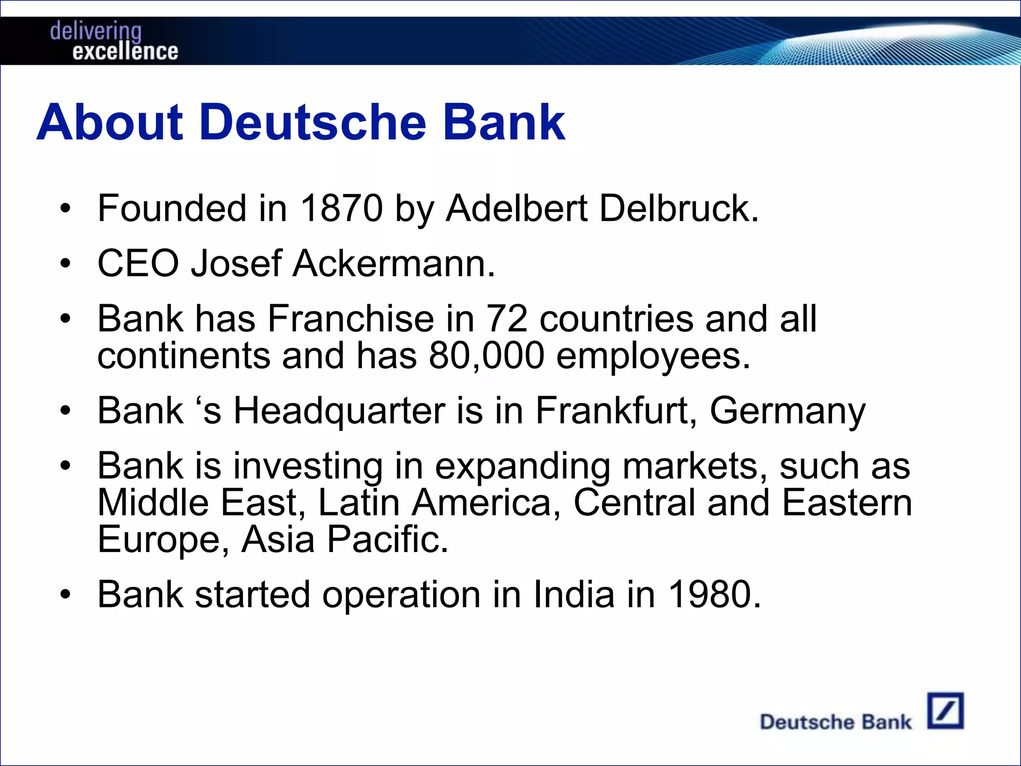 Deutsche bank final Neeraj | PPTX