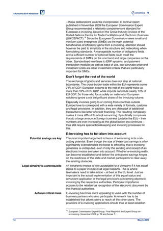 Deutsche bank final step of an efficient invoicing process 030510 | PDF