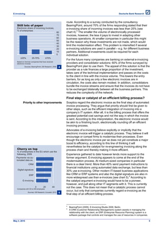 Deutsche bank final step of an efficient invoicing process 030510 | PDF