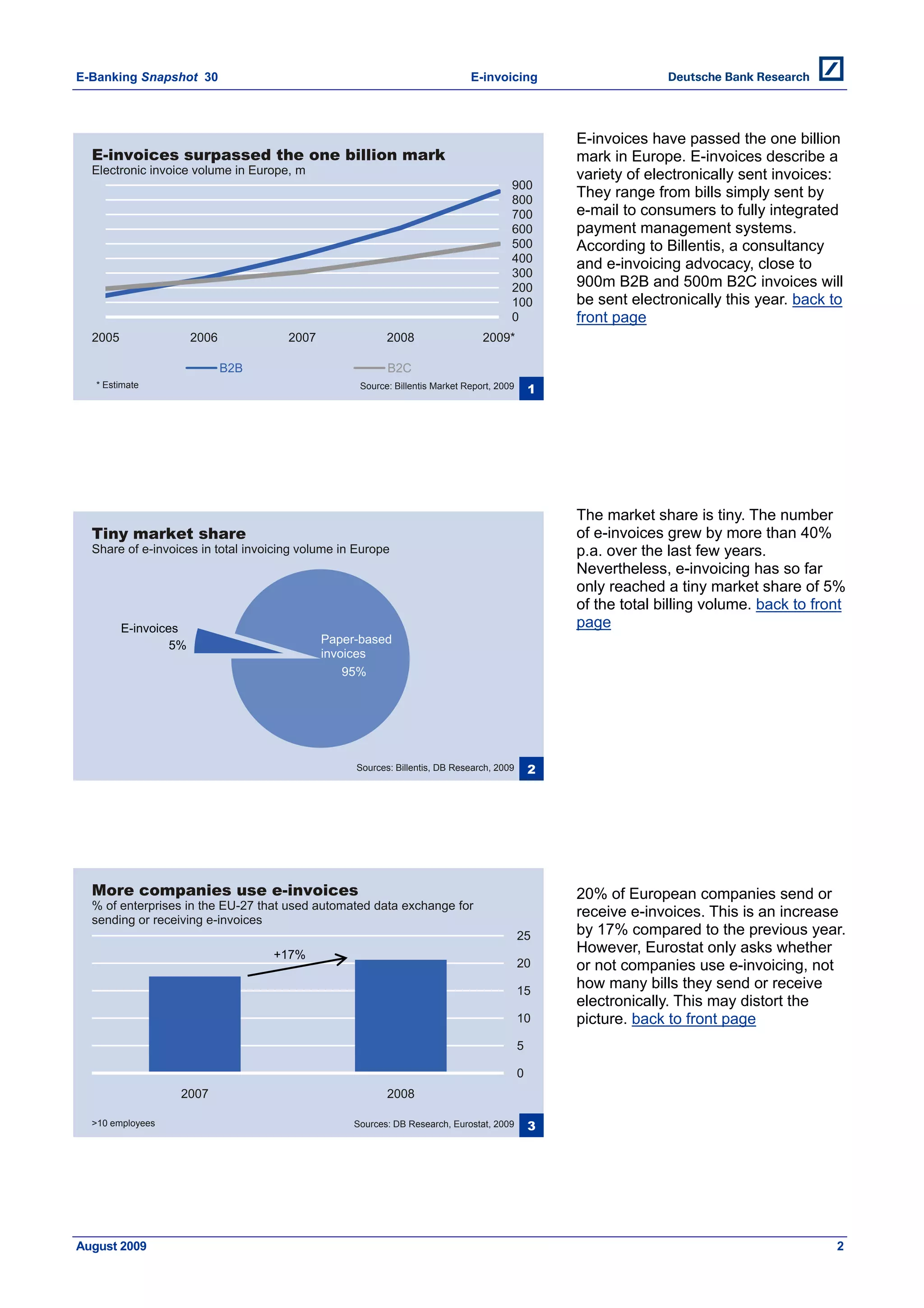Deutsche Bank Research on eInvoicing | PDF
